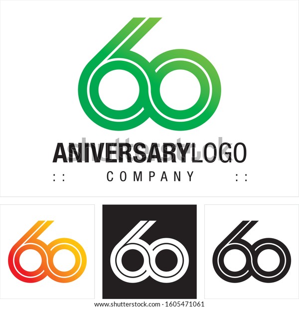 Anniversary Number 60 Vector Symbol Company: vector de stock (libre de ...