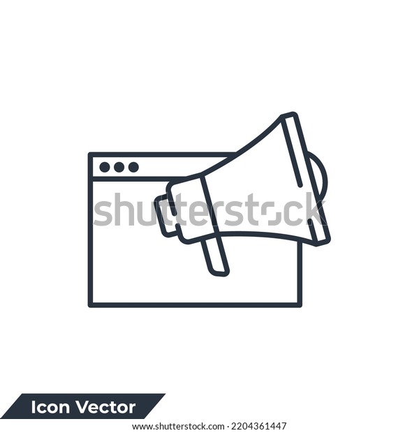 Announcement Icon Logo Vector Illustration News Stock Vector (Royalty ...