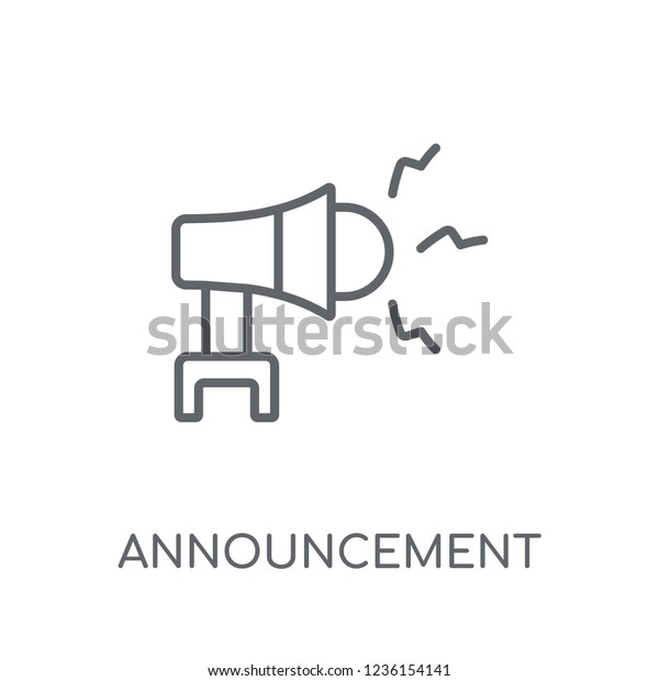 Announcement Linear Icon Modern Outline Announcement Stock Vector ...