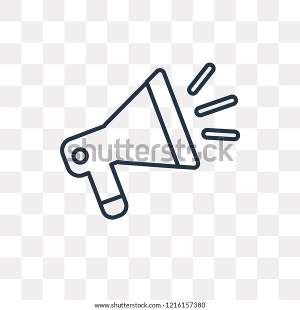 Announcement Vector Outline Icon Isolated On : image vectorielle de ...