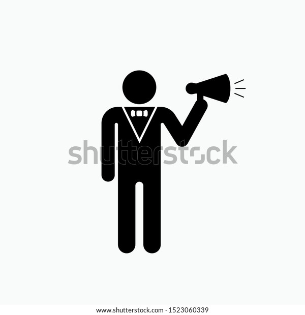 Announcer Icon Vector Sign Symbol Design Stock Vector (Royalty Free ...
