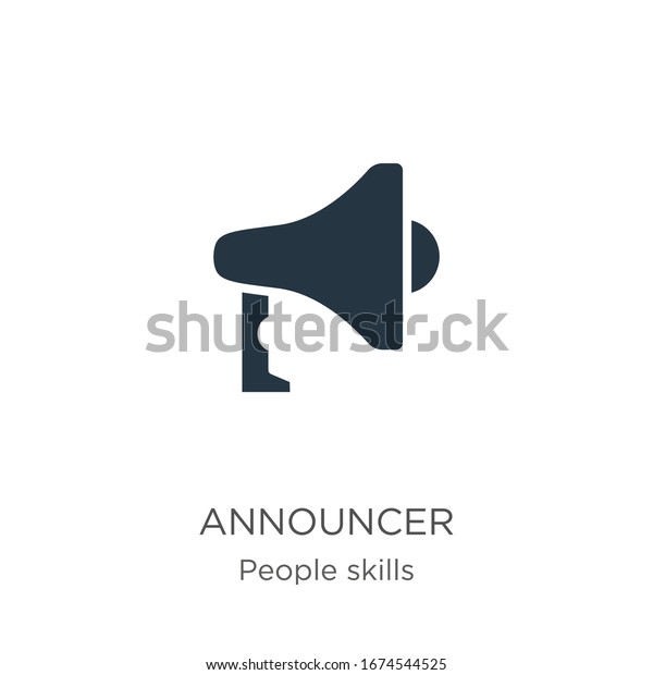 Announcer Icon Vector Trendy Flat Announcer Stock Vector (Royalty Free ...