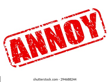 Annoy Red Stamp Text On White Stock Vector (Royalty Free) 294688244