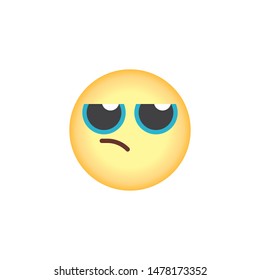 Annoyed Emoticon Flat Icon Vector Sign Stock Vector (Royalty Free ...
