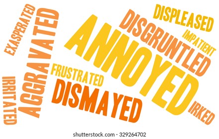 Annoyed Word Cloud On White Background Stock Vector (Royalty Free ...