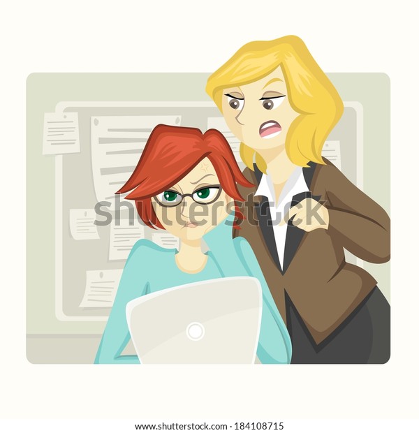 Annoying Boss Stock Vector (Royalty Free) 184108715