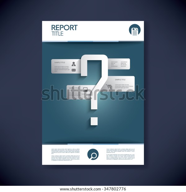 Annual Business Report Cover Suitable Taxes Stock Vector (Royalty Free ...