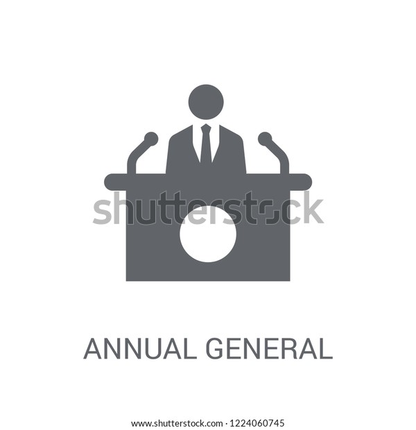 Annual General Meeting Agm Icon Trendy Stock Vector (Royalty Free ...