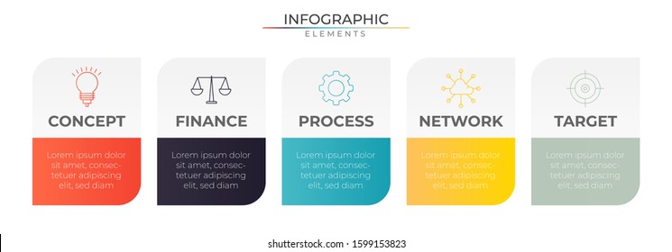 Annual Infographic 5 Steps Text Box Stock Vector (Royalty Free ...