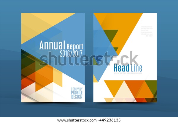 Annual Report A4 Page Cover Leaflet Stock Vector (Royalty Free ...