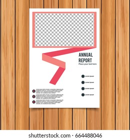 Annual Report A4 Size Pink Color Stock Vector (Royalty Free) 664488046 ...
