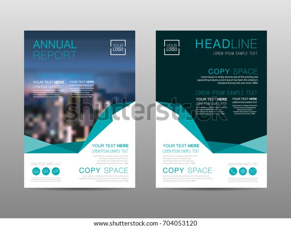 Annual report brochure layout design template, Leaflet advertising ...