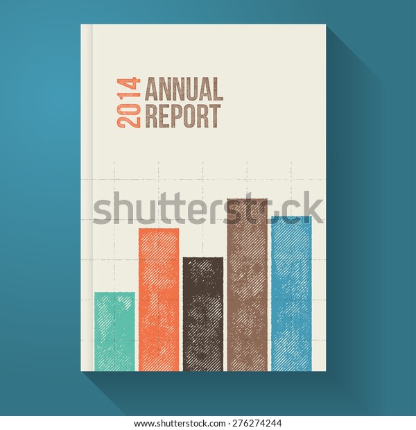 Annual Report Brochure Retro Template Grunge Stock Vector (Royalty Free ...