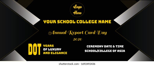 Annual Report Card Day Banner Design Stock Vector (Royalty Free ...