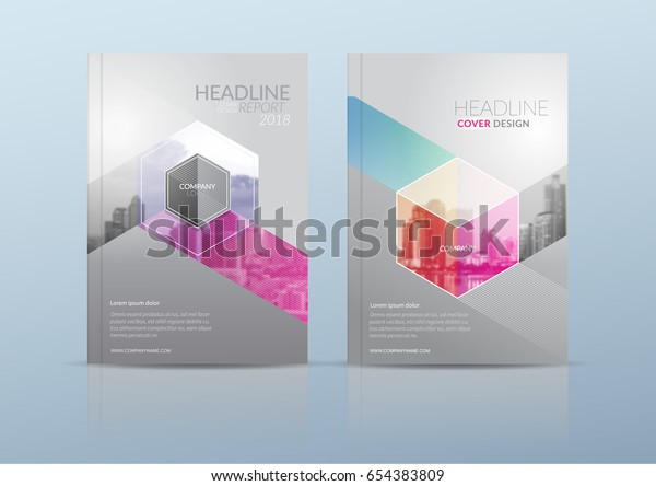 Annual report cover, flyer, presentation, brochure. Front page with A4 ...