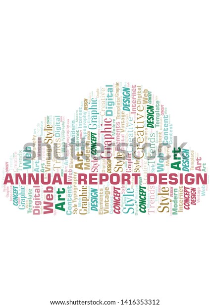 Annual Report Design Word Cloud Wordcloud Stock Vector (Royalty Free ...