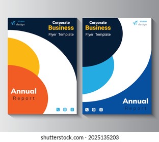 Annual Report Layout Design Template Background Stock Vector (Royalty ...