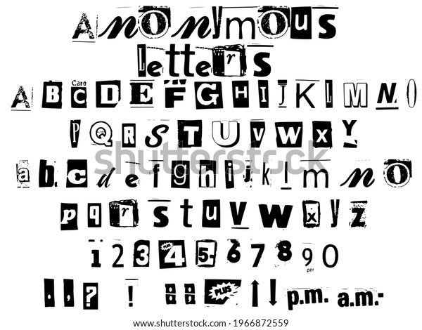 Lettres de l'alphabet anonyme, illustration vectorielle : image ...