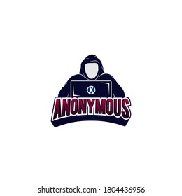 Anonymous Logo Hacker Logo On White Stock Vector (Royalty Free ...