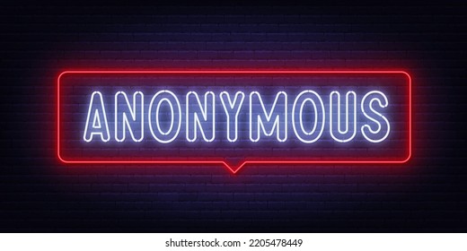 1,651 Anonymous Neon Images, Stock Photos & Vectors | Shutterstock
