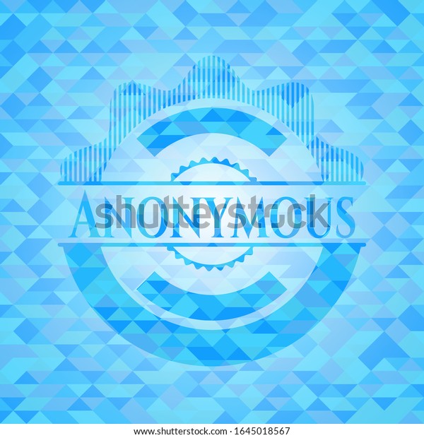 Anonymous Realistic Light Blue Emblem Mosaic Stock Vector (Royalty Free ...