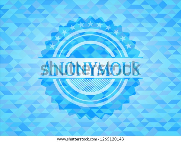 Anonymous Realistic Sky Blue Mosaic Emblem Stock Vector (Royalty Free ...
