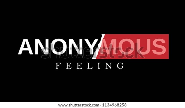 Anonymous Slogan Tshirt Printing Design Various Stock Vector (Royalty ...
