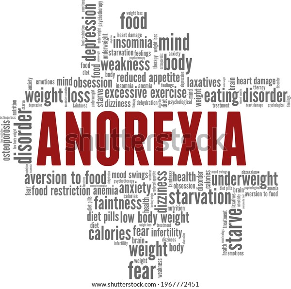 Anorexia Vector Illustration Word Cloud Isolated Stock Vector (Royalty ...