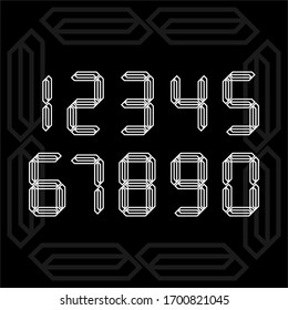 Another Digital Numbers White Colors Stock Vector (Royalty Free ...