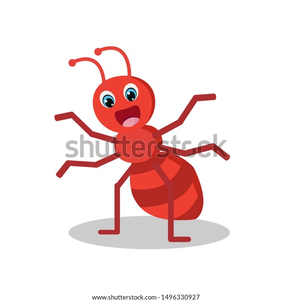 Ant Cartoon Art Vector Stock Vector (Royalty Free) 1496330927 ...