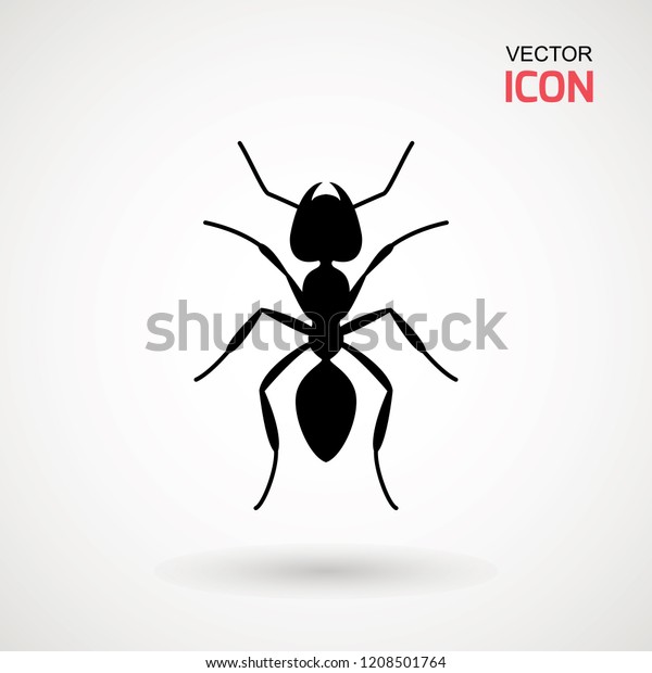 Ant Icon Flat Symbol Isolated Sign Stock Vector (Royalty Free) 1208501764