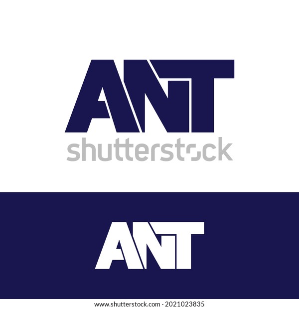 Ant Letter Monogram Logo Design Vector Stock Vector (Royalty Free ...