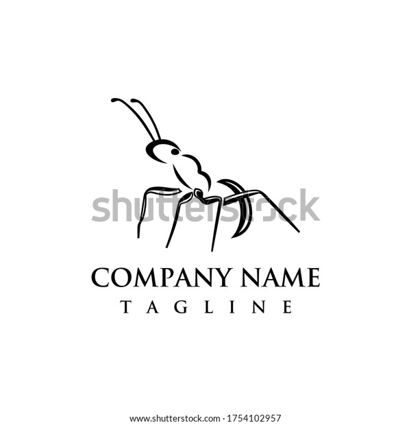 Ant Logo Design Template Awesome Ant Stock Vector (Royalty Free ...