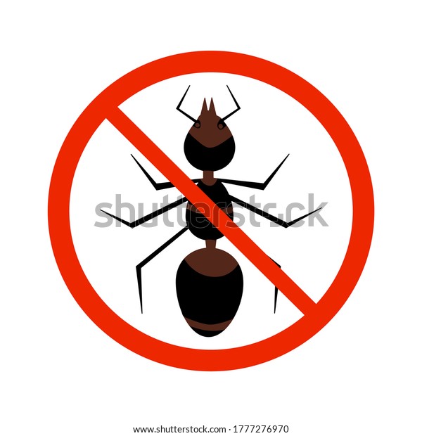 Ant Sign Isolated On White Background Stock Vector (Royalty Free ...