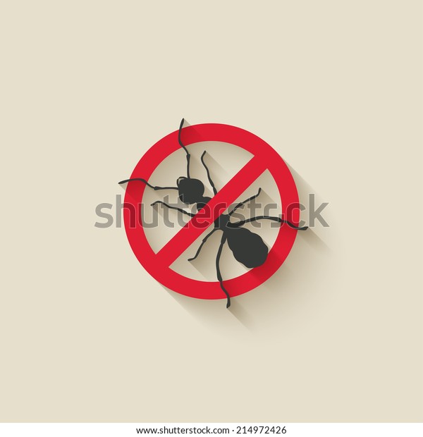 ant warning sign - vector illustration. eps 10