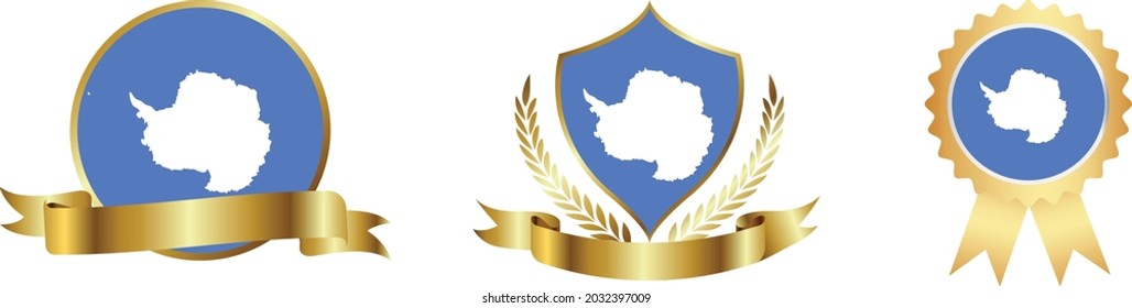Antarctica Flags Symbols Countries Map: เวกเตอร์สต็อก (ปลอดค่าลิขสิทธิ์ ...