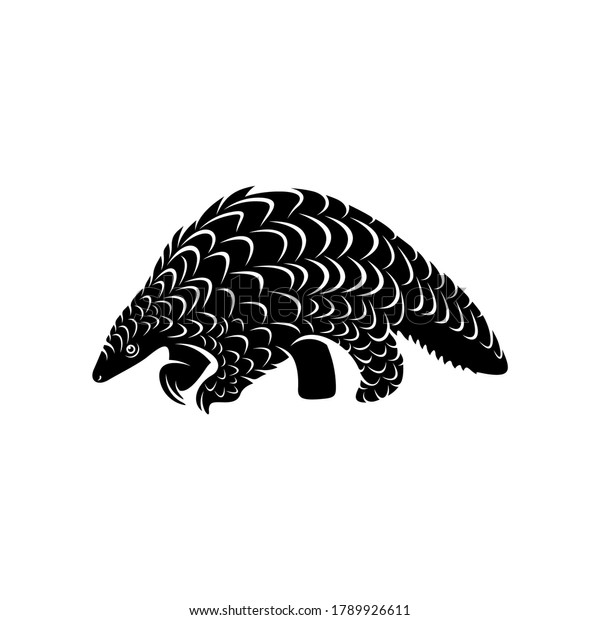 Anteater Logo Design Vector Silhouette Anteater Stock Vector (Royalty ...