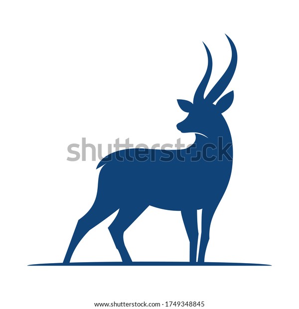 Antelop Vector Blue Designs Logo Stock Vector (Royalty Free) 1749348845 ...