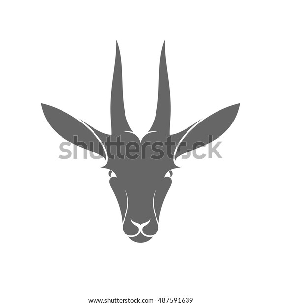 Antelope Head Vector Illustration Antelope Springbok Stock Vector ...