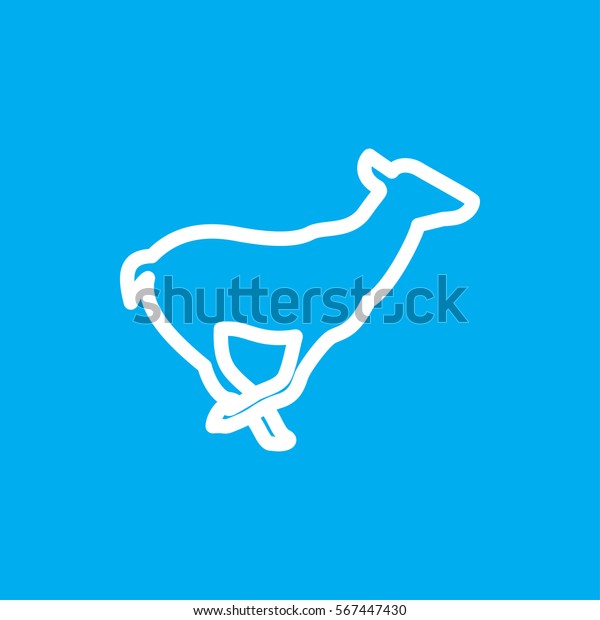 Antelope Icon Illustration Isolated Vector Sign Stock Vector (Royalty ...