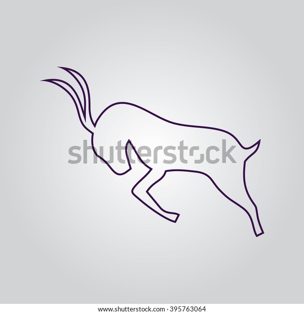 Antelope Sign Antelope Icon Antelope Logo Stock Vector (Royalty Free ...