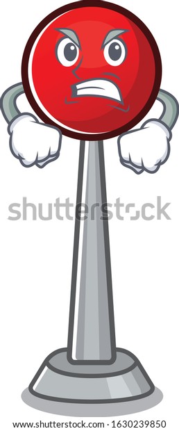 Antenna Cartoon Character Design Having Angry Stock Vector (Royalty ...