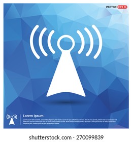 Antenna Icon Blue Geometric Pattern Triangles Stock Vector (Royalty ...