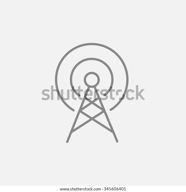 Antenna Line Icon Web Mobile Infographics Stock Vector (Royalty Free ...
