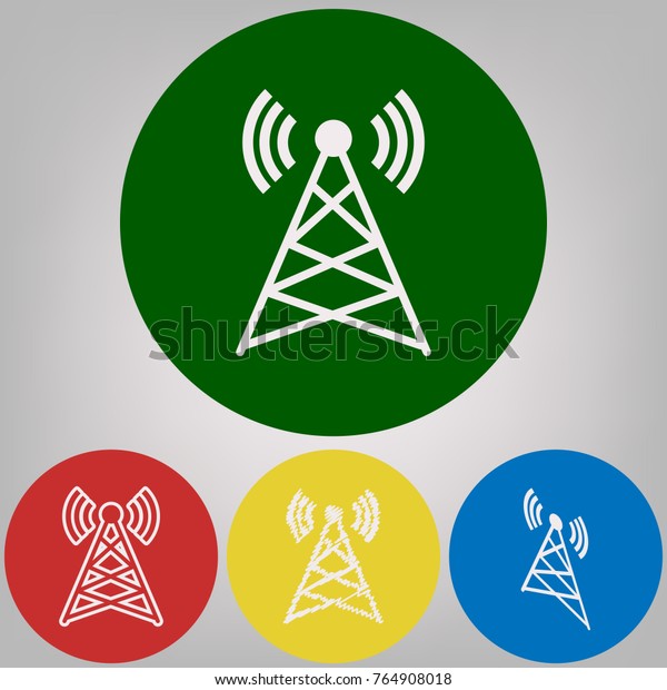 Antenna Sign Illustration Vector 4 White Stock Vector (Royalty Free ...