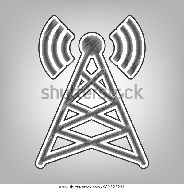 Antenna Sign Illustration Vector Pencil Sketch Stock Vector (Royalty ...