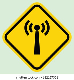 Antenna Warning Gray Stock Vector (Royalty Free) 612187301 | Shutterstock