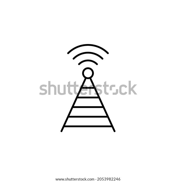 Antenna Waves Icon Mobile Network Set Stock Vector (Royalty Free ...