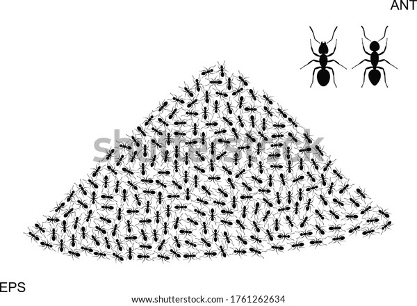Anthill Logo Isolated Anthill On White Stock Vector (Royalty Free ...