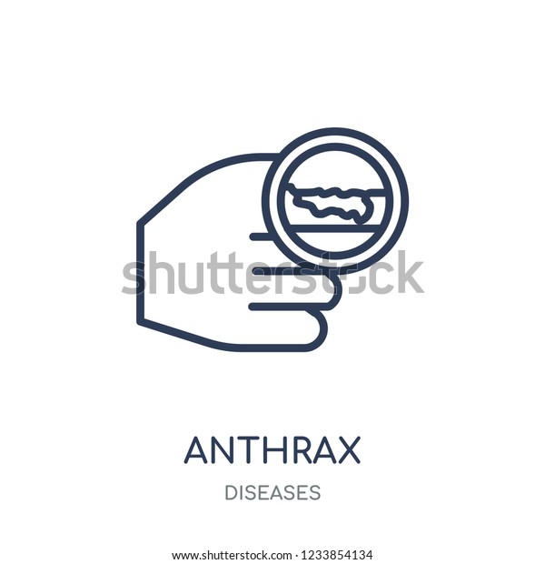 Anthrax Icon Anthrax Linear Symbol Design Stock Vector (Royalty Free ...